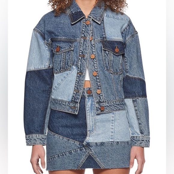 Eleven Paris | Jackets & Coats | Eleven Paris Patchwork Denim Jacket ...